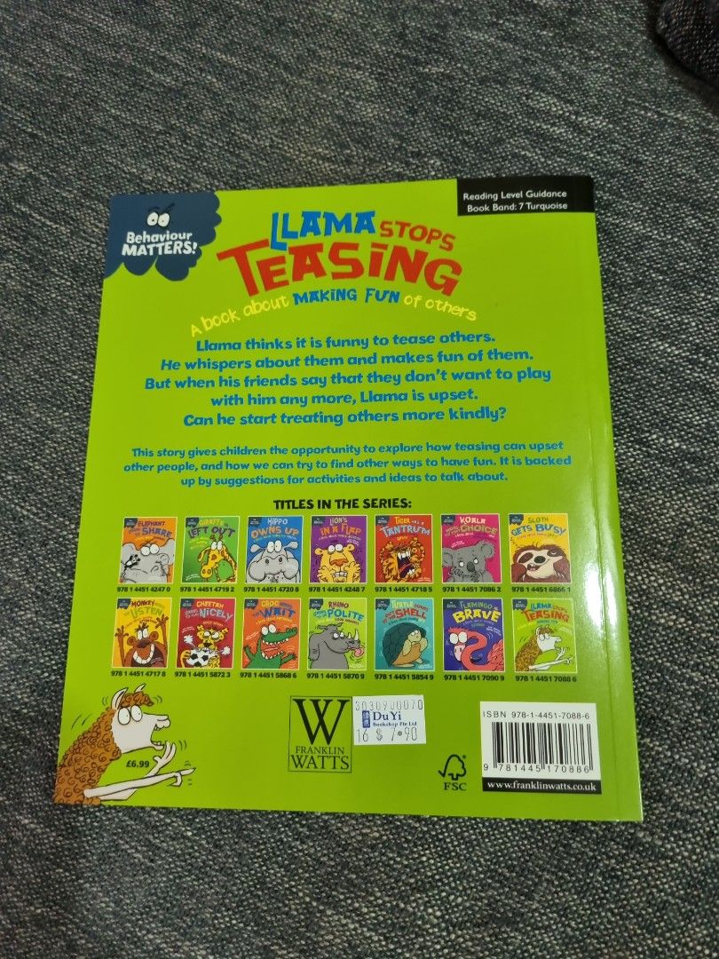 Behaviour Matters! Llama stops teasing, Hobbies & Toys, Books ...