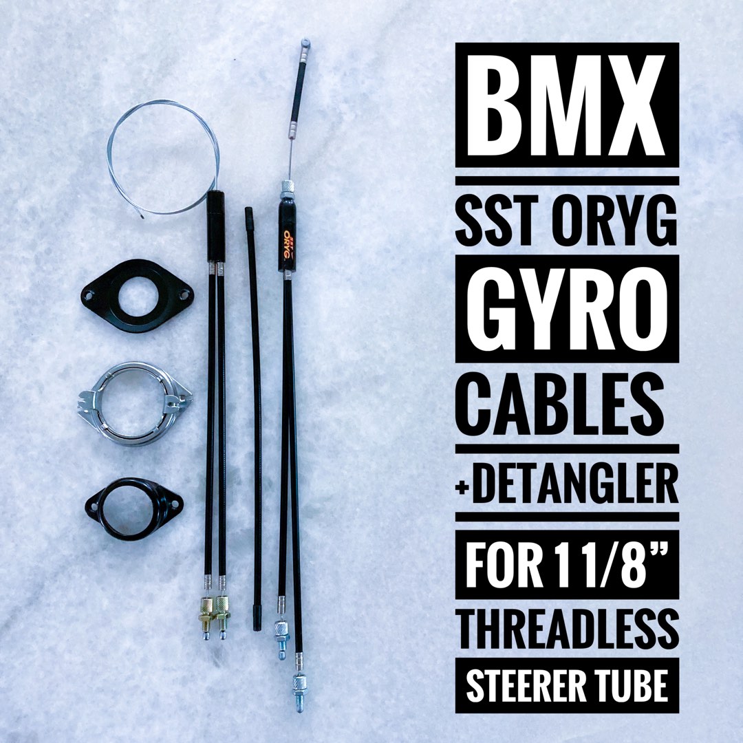 BMX SST Gyro Cables + Detangler Set - Bicycle Brake Cables, Sports ...