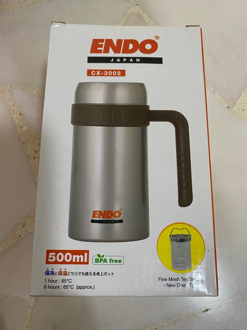 BNIB Endo Thermal Flask Champagne Gold 500ml at CCK, Furniture & Home ...