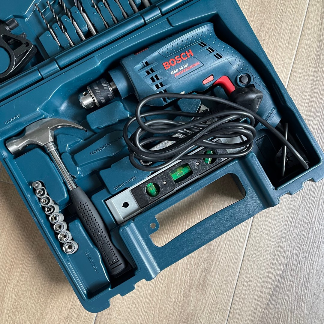 Bosch Impact Drill GSB 10 RE, Furniture & Home Living, Home Improvement ...