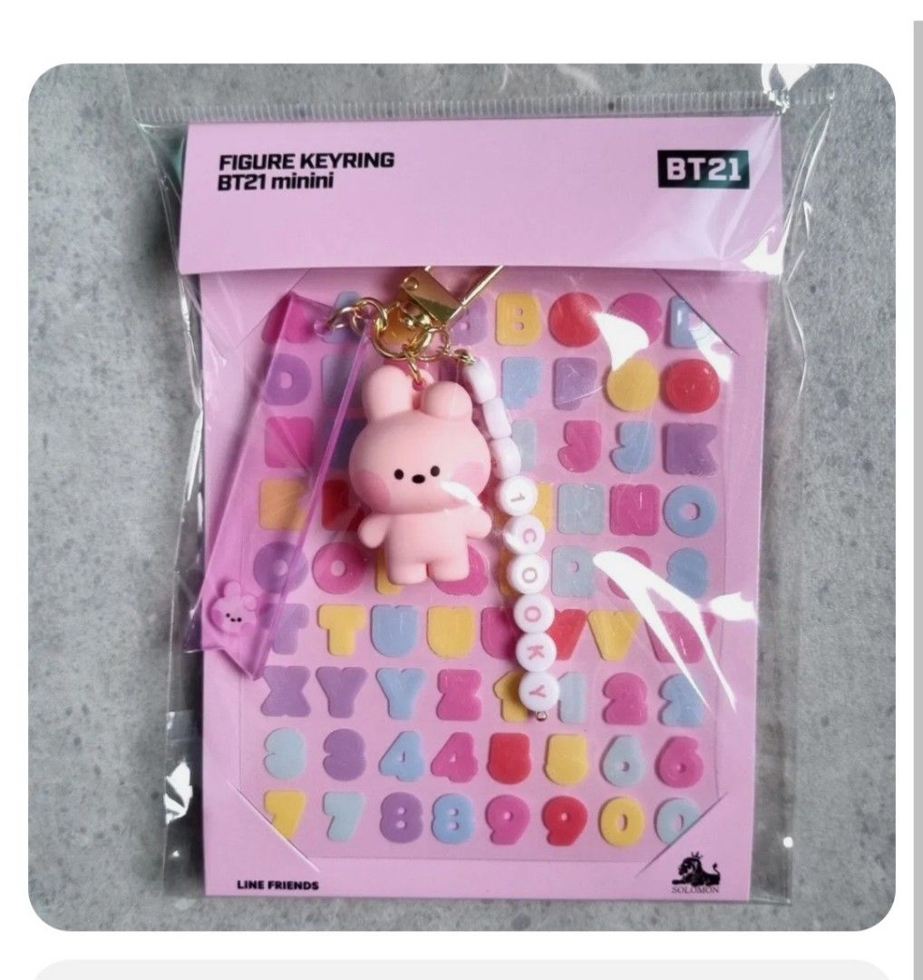 BT21 COOKY Minini Initials Figure Keyring, Hobbies & Toys, Memorabilia & Collectibles, K-Wave on ...