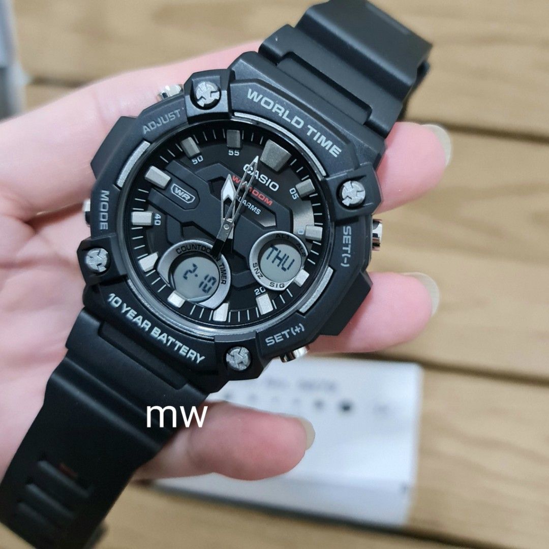 Casio Men's ANALOG-DIGITAL combination resin sports watch aeq-120w new ...