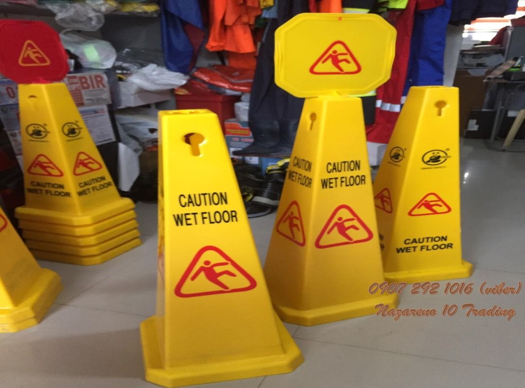 Caution wet floor signage cone type 26, Furniture & Home Living ...