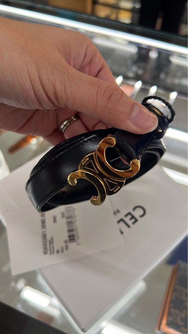 Celine Small Triomphe Belt, Luxury, Accessories on Carousell