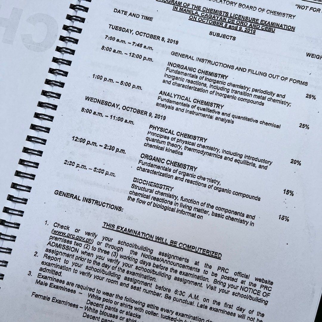 CHEMIST LICENSURE EXAM 2019, Hobbies & Toys, Books & Magazines ...
