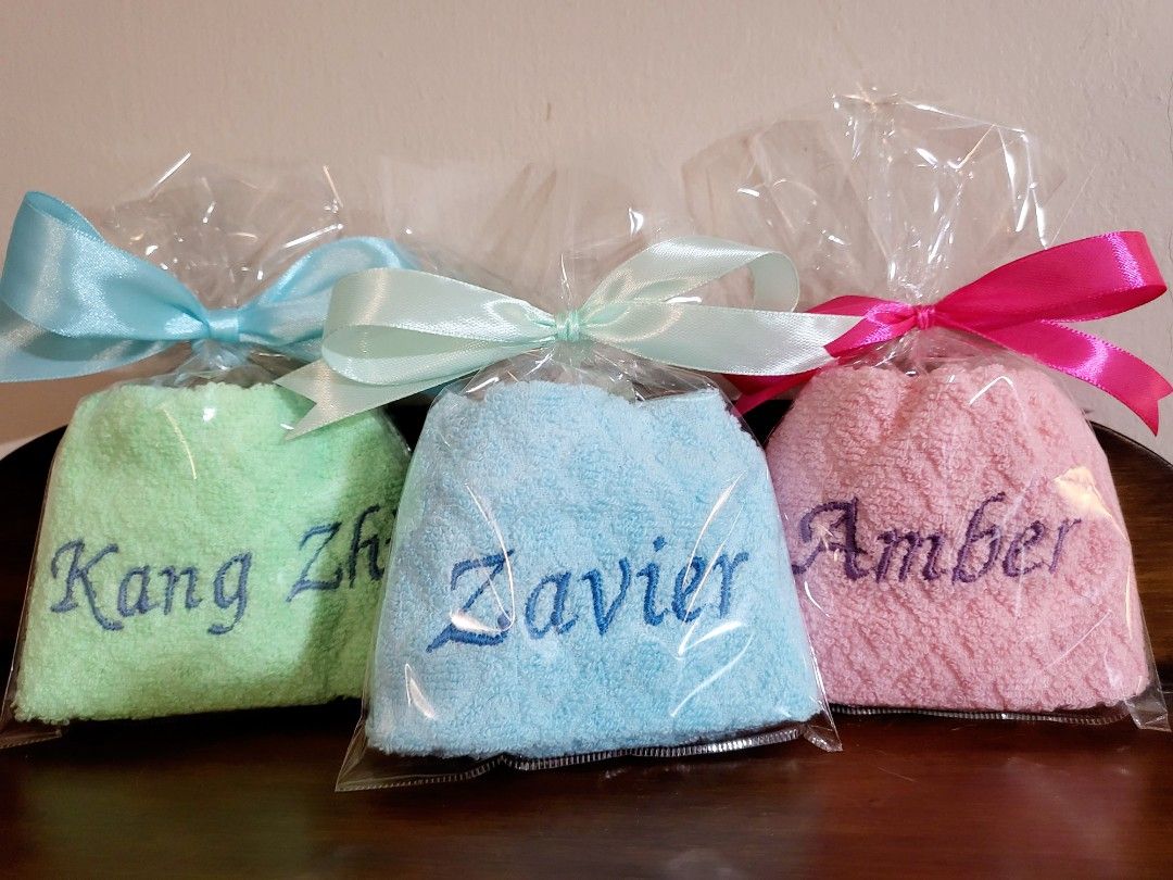Personalised Childrens day face towel embroidery, Furniture & Home ...