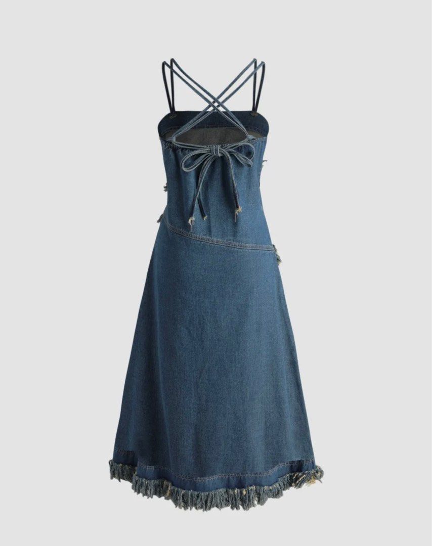 Cider Denim Dress (Cute!!!), Women's Fashion, Dresses & Sets, Dresses on Carousell