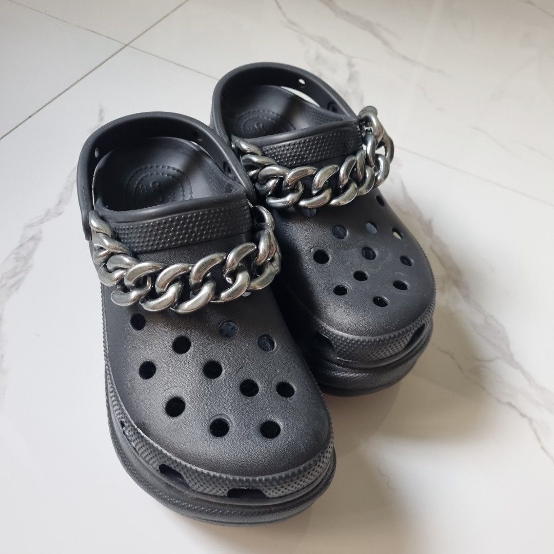 Crocs Bae Clog with Chain and Jibbitz on Carousell