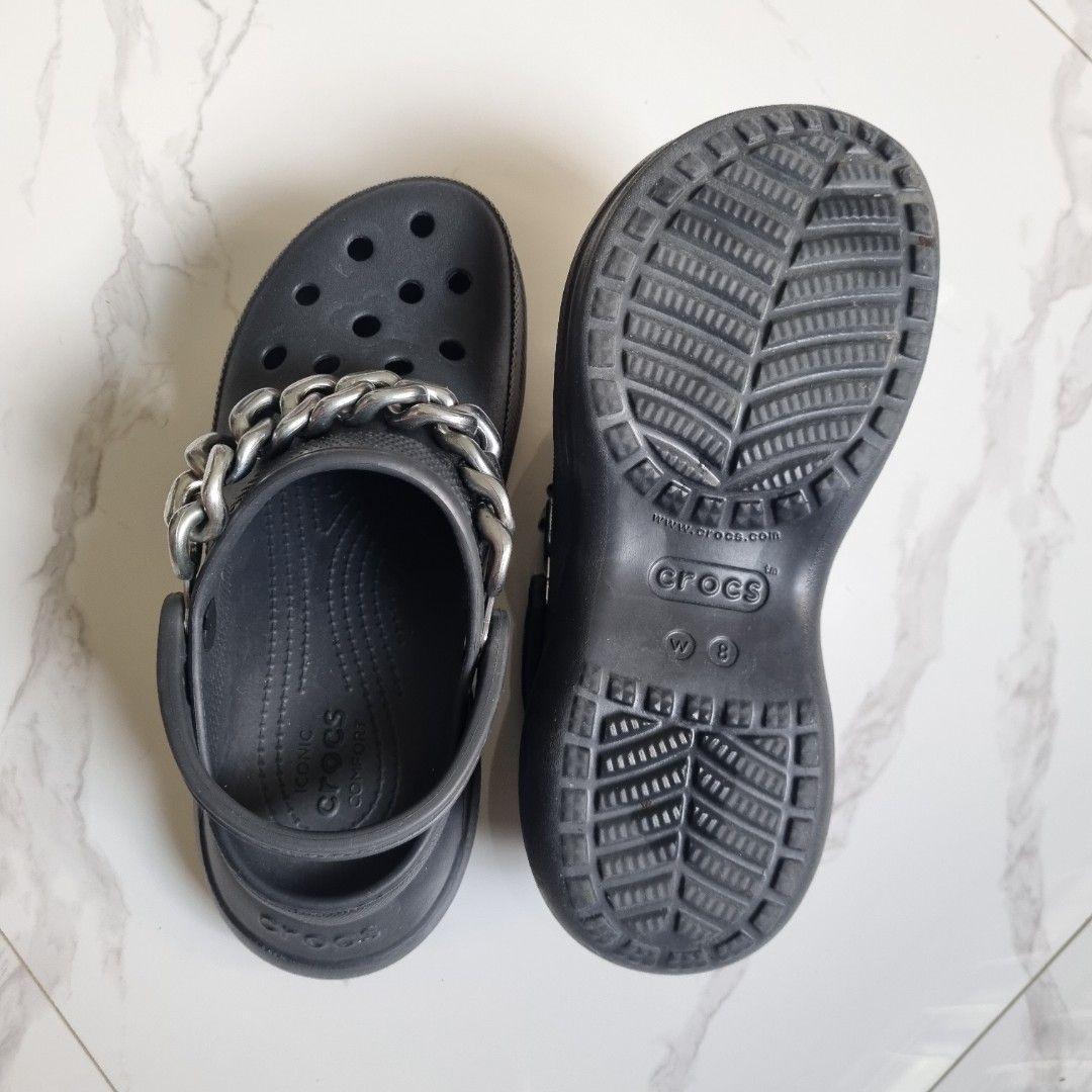 Crocs Bae Clog with Chain and Jibbitz on Carousell