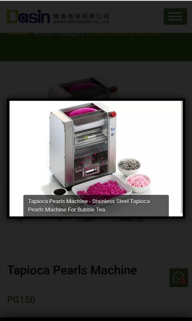 Dasin PG150 Boba Tapioca Pearl maker Machine Bubble tea, Furniture ...