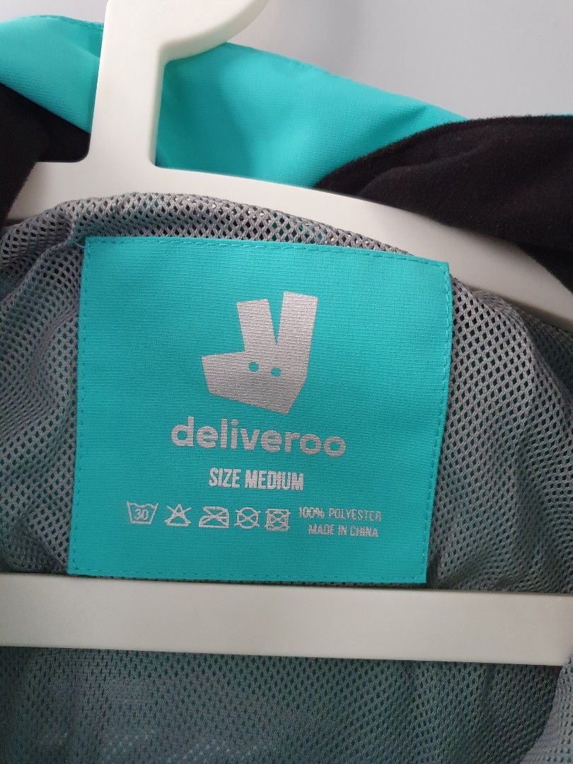 Deliveroo Rain Jacket M size, Motorcycles, Motorcycle Apparel on Carousell