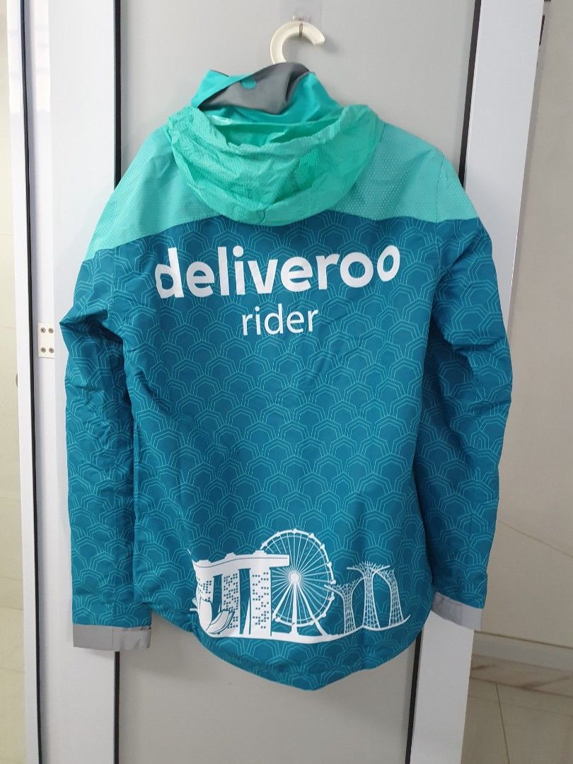 Deliveroo Rain Jacket M size, Motorcycles, Motorcycle Apparel on Carousell