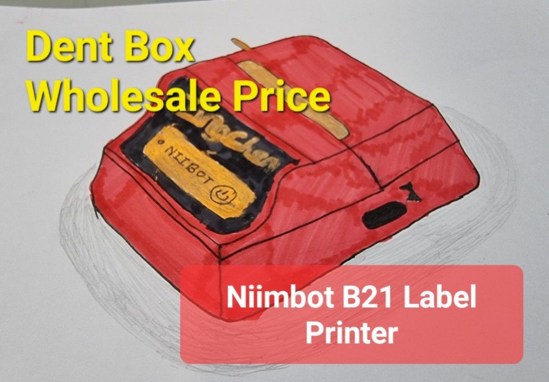 Dent Box Niimbot B21 Bluetooth Label Printer + 1 label roll, Computers ...