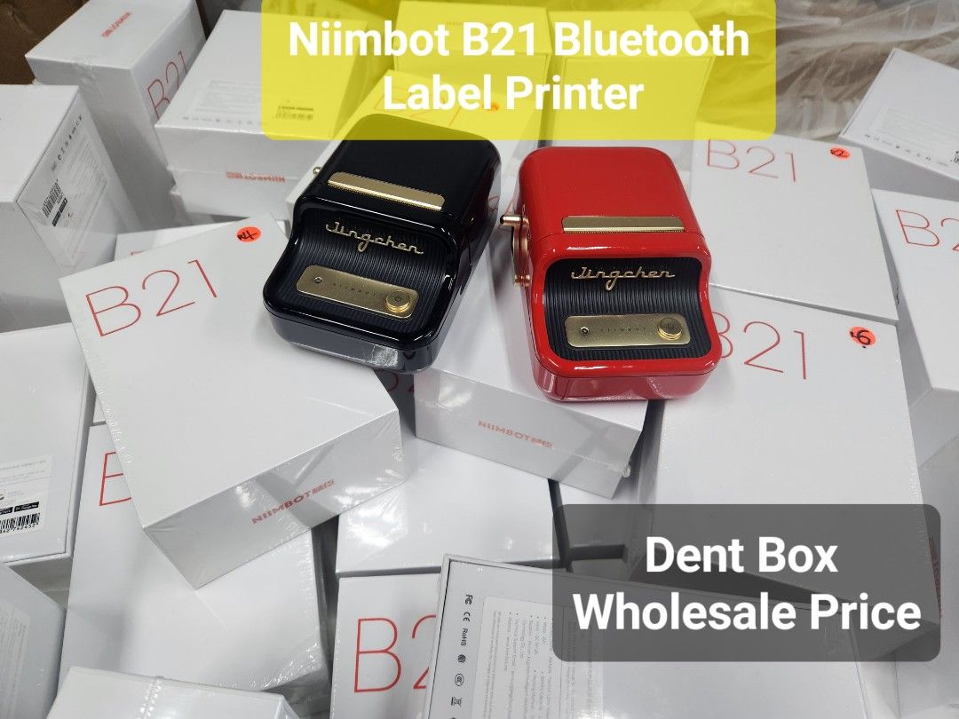 Dent Box Niimbot B21 Bluetooth Label Printer + 1 label roll, Computers ...