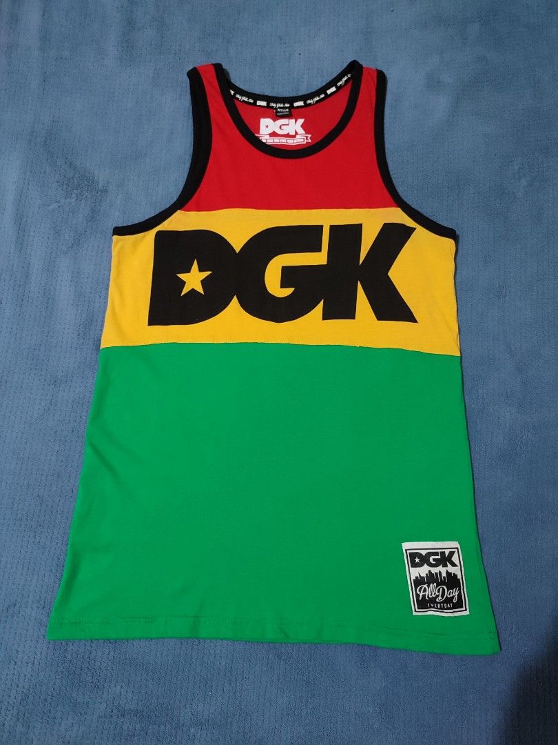 DGK rasta tank top, Men's Fashion, Tops & Sets, Tshirts & Polo Shirts ...