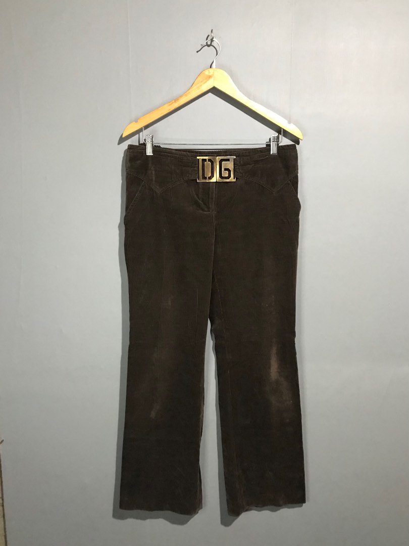 Dolce and Gabbana Corduroy Brown Pants DG Mark, Women's Fashion ...