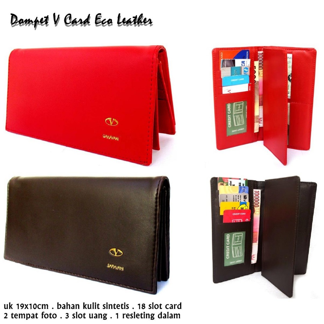 Dompet Eco Kulit Kartu Lipat Slim Wanita, Fesyen Pria, Tas & Dompet ...