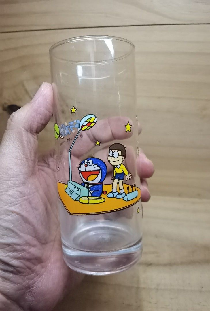 Doraemon Time Machine Tall Glass collection, Furniture & Home Living ...