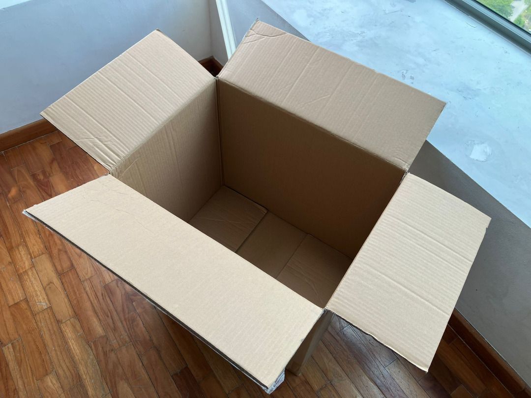 Double walled carton boxes (57 x 40.5 x 49 cm), Furniture & Home Living ...