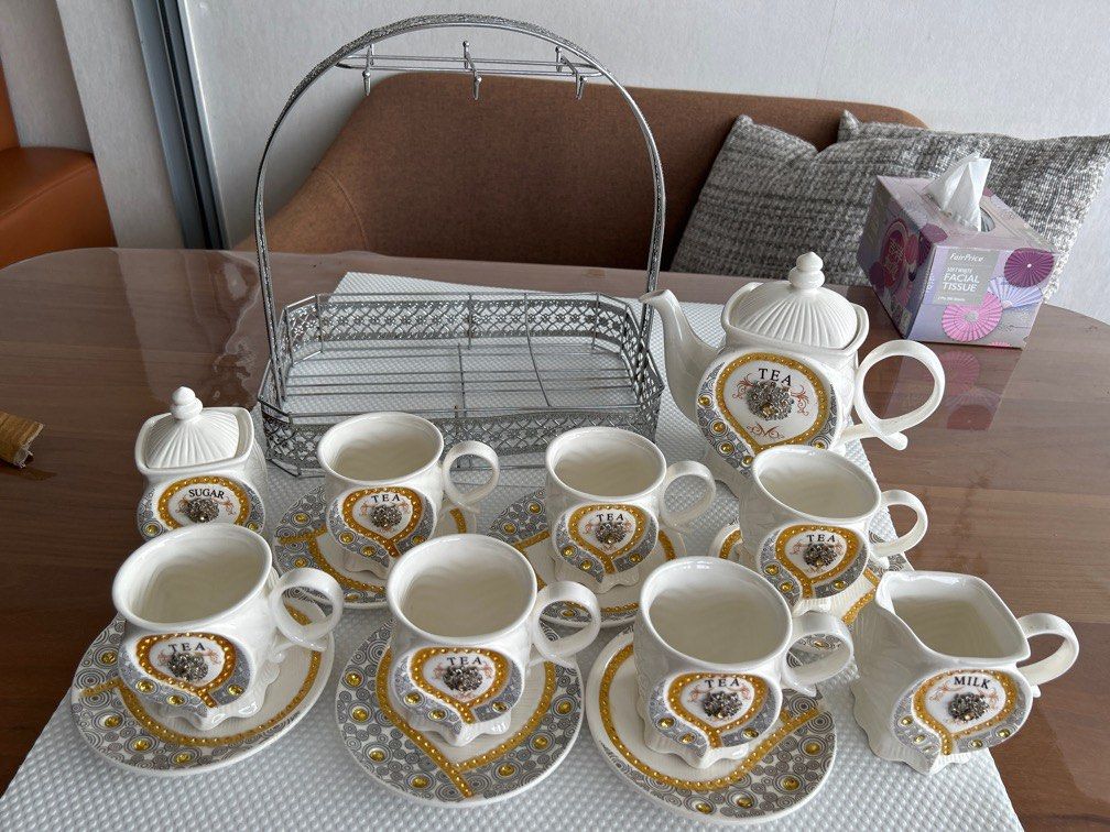 18 pcs for European design table tea complete set, Furniture & Home ...