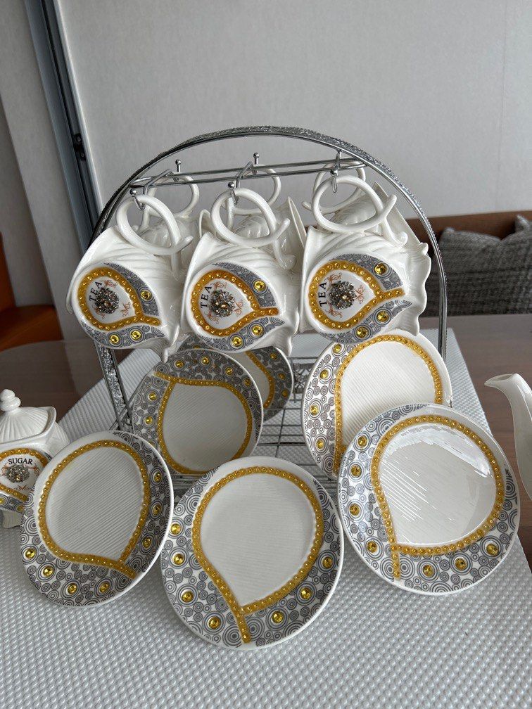 18 pcs for European design table tea complete set, Furniture & Home ...