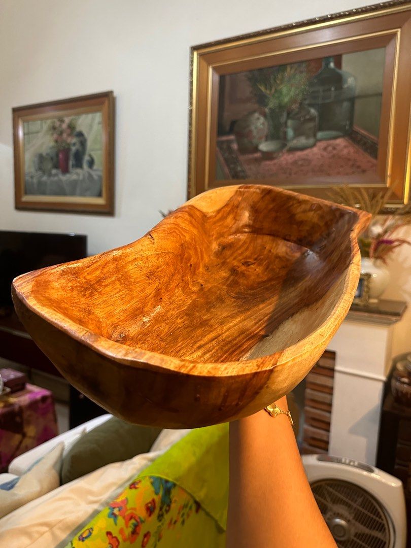 Fruit Platter (Red Narra Wood), Furniture & Home Living, Furniture ...