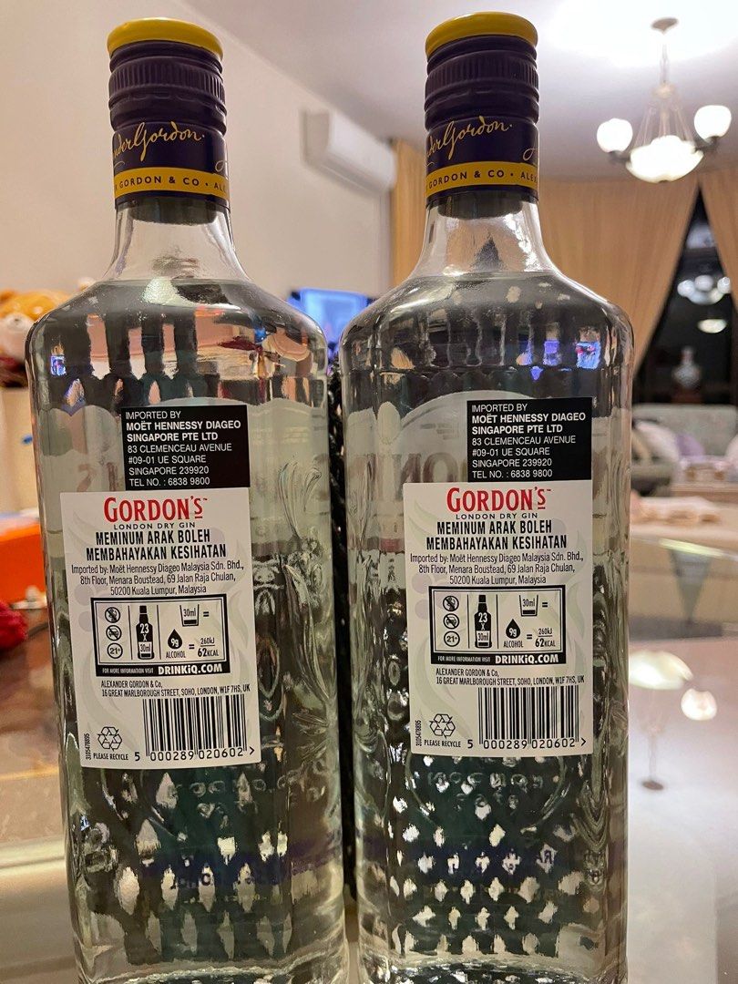 Gordon’s London Dry Gin 700ml, Food & Drinks, Alcoholic Beverages on ...