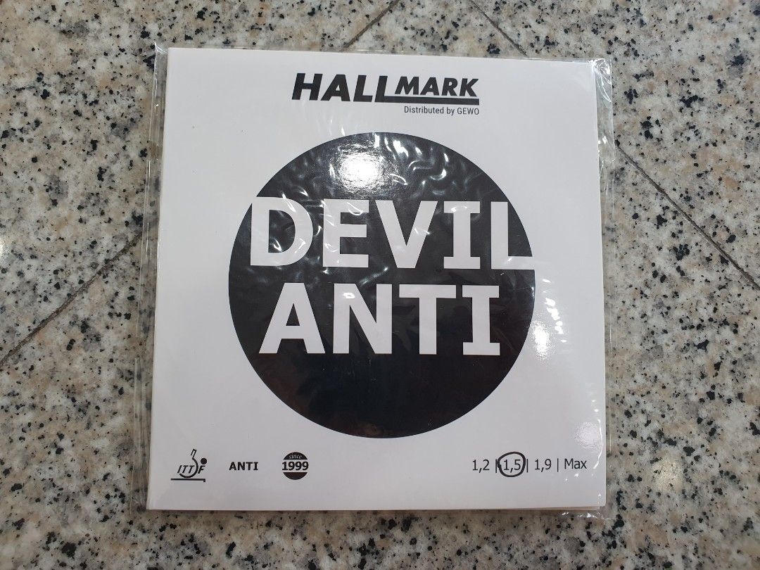 Hallmark Anti Devil Table Tennis Rubber, Sports Equipment, Sports ...