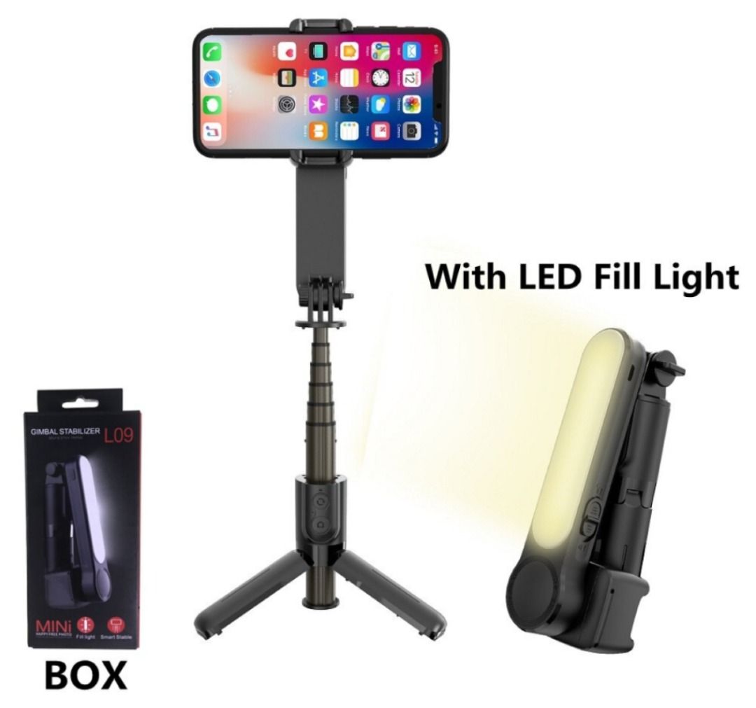 Handheld Gimbal Stabilizer L09 Wireless Bluetooth Selfie Stick Anti ...