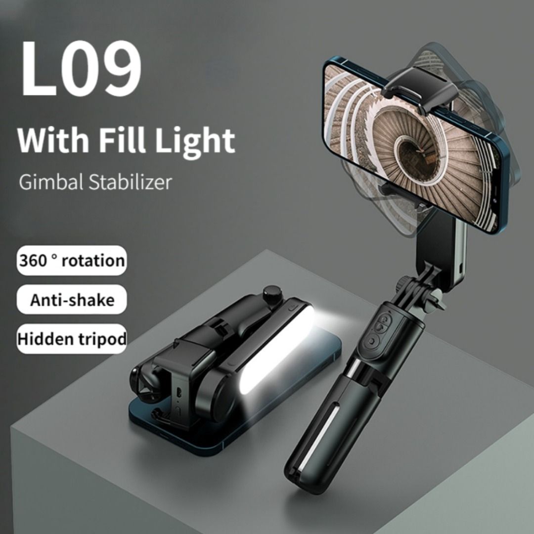 Handheld Gimbal Stabilizer L09 Wireless Bluetooth Selfie Stick Anti ...