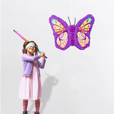 Handmade Purple Butterfly Pinata (45cm x 35cm x 10cm)(Comes With Free ...