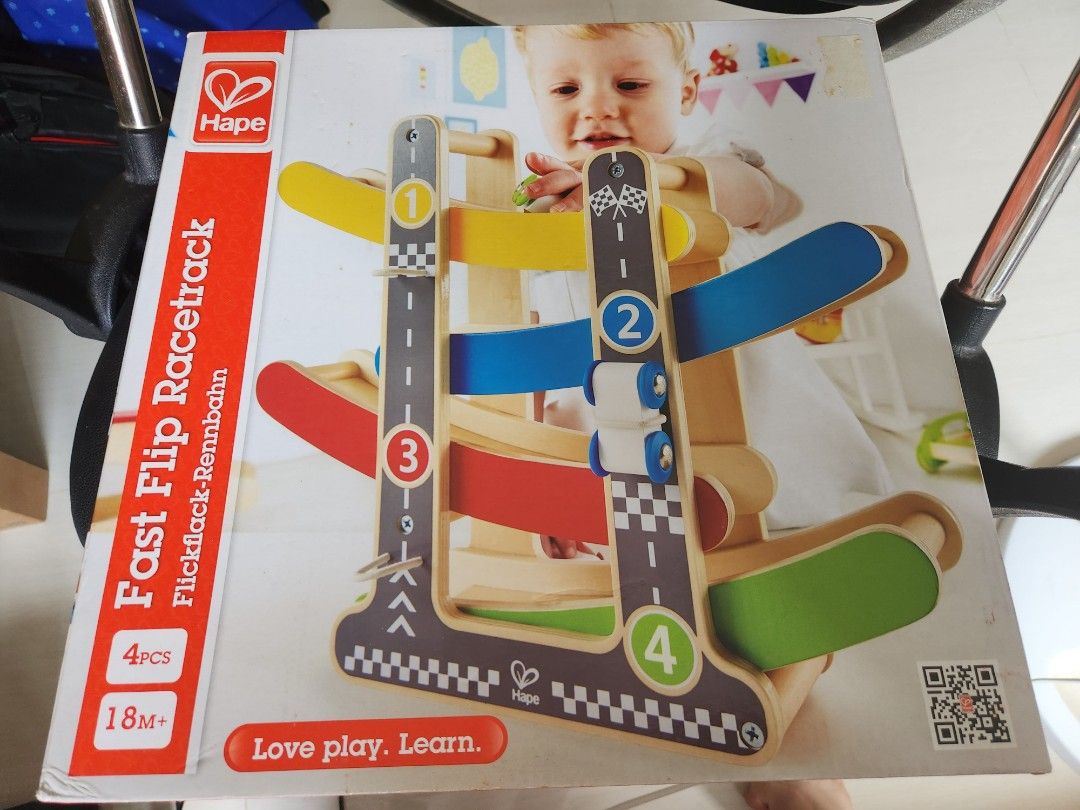 Hape fast flip racetrack, Babies & Kids, Infant Playtime on Carousell