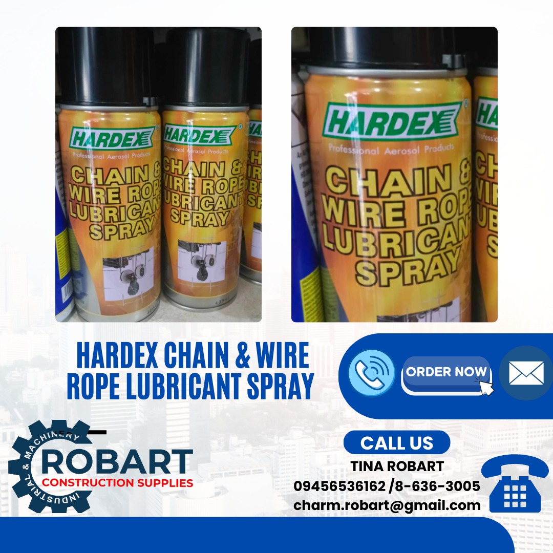 Hardex Chain & Wire Rope Lubricant Spray, Commercial & Industrial ...