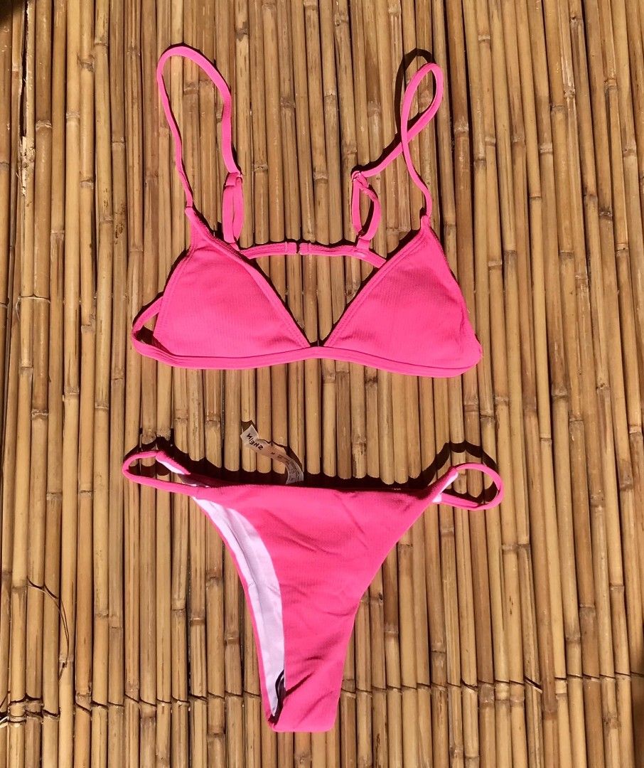 Hot pink two piece swimsuit, Women's Fashion, Swimwear, Bikinis ...