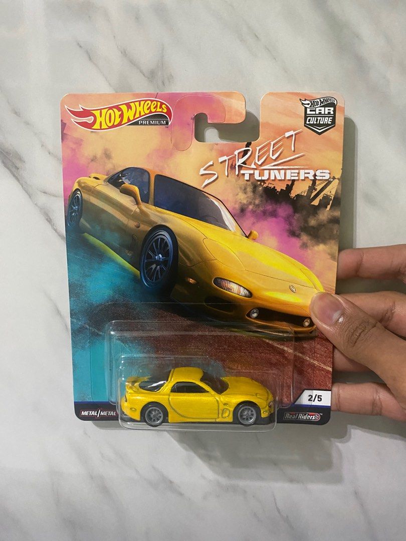 Hot wheels Premium Street Tuners ‘95 Mazda RX-7 Yellow, Hobbies & Toys ...