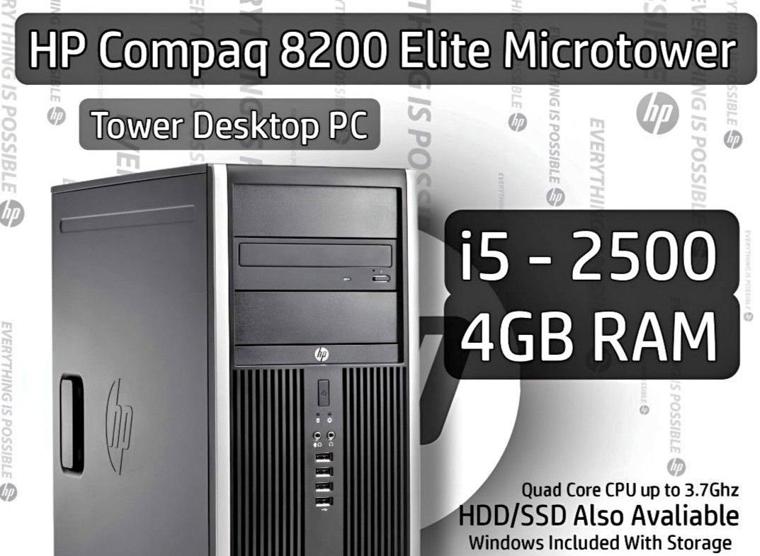 HP Microtower PC (Compaq 8200 Elite Desktop), Computers & Tech ...