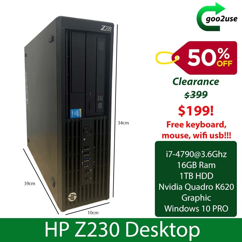HP Z230 i7-4790@3.6ghz Budget Desktop Computer, Computers & Tech ...