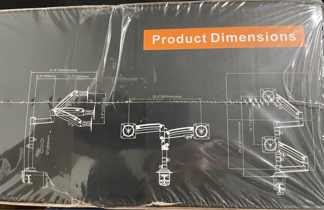 Hydraulic Dual-monitor Arm, Computers & Tech, Parts & Accessories ...