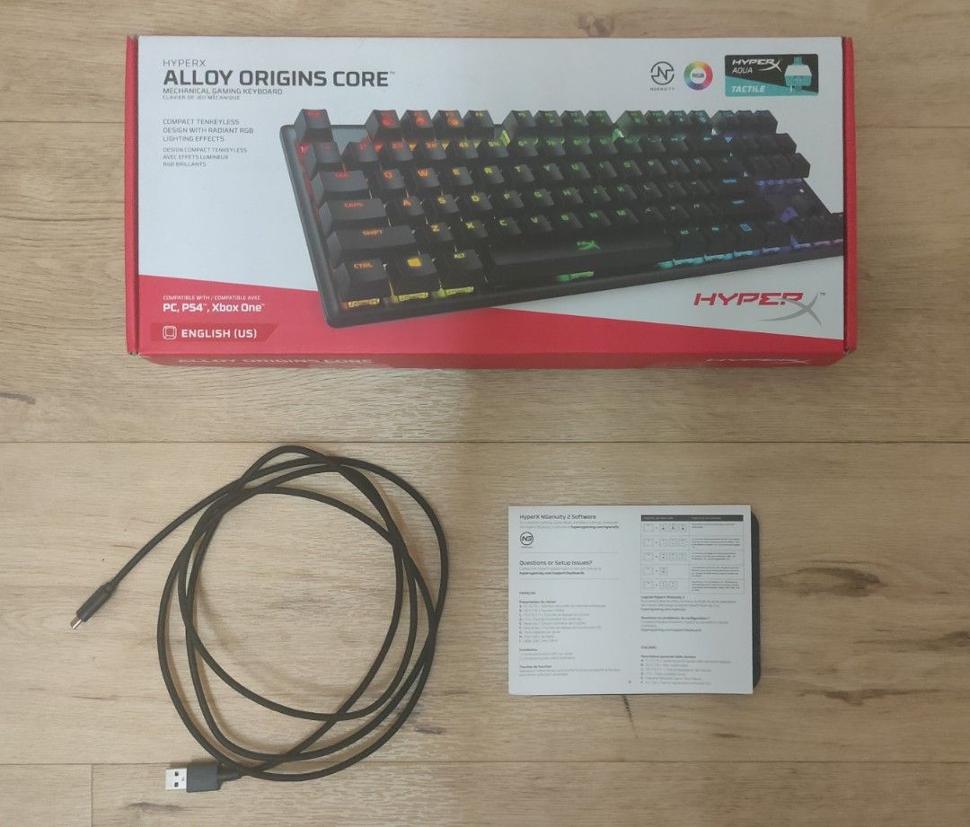 HyperX Alloy Origins Core Aqua Switches Hyper X, 電腦＆科技, 電腦周邊及配件, 電腦鍵盤及 ...