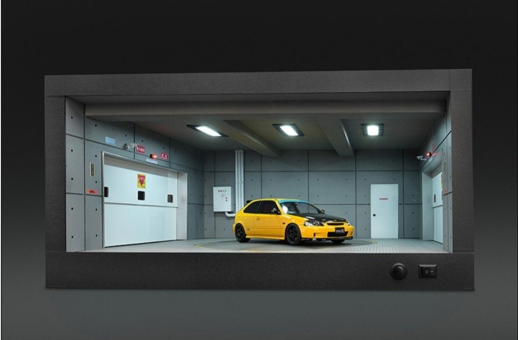 IG3121 1/18 IG-Model Car Park Diorama with rotating platform, 興趣及遊戲, 玩具 ...