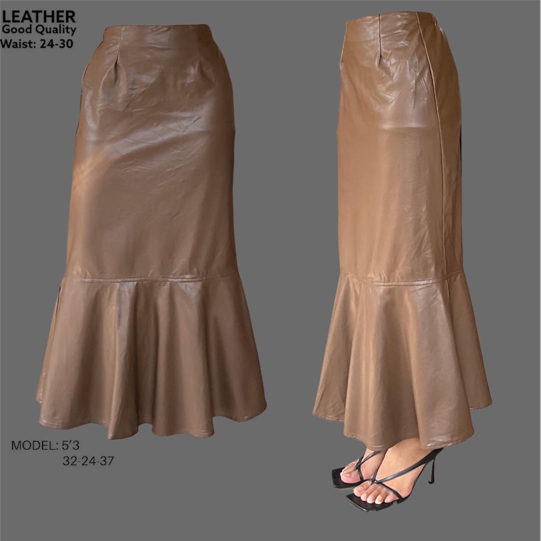 INGNI - FAUX LEATHER MERMAID STYLE SKIRT on Carousell