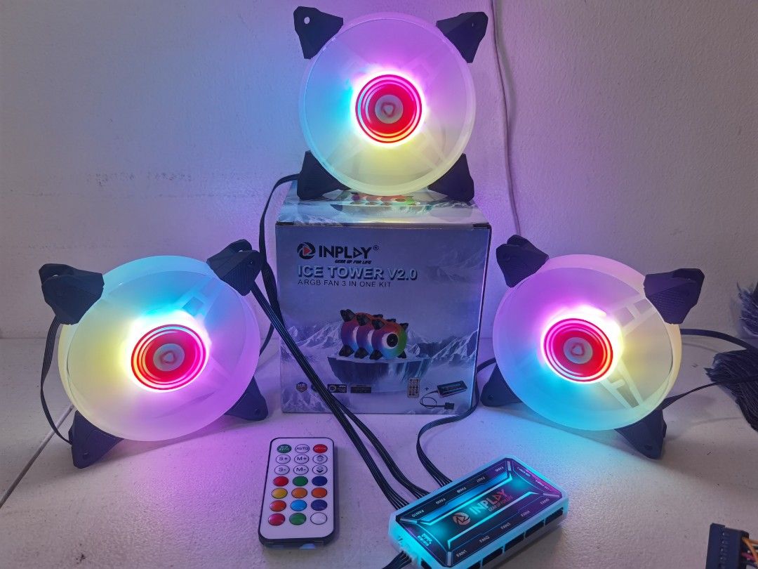 Inplay Ice Tower V2. 0 3 in 1 RGB Fan on Carousell