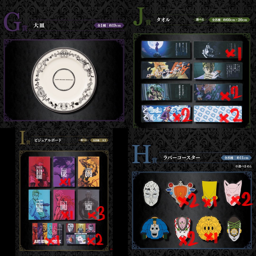 Jojo奇妙冒險 新一番賞 反派 GJIH賞, 興趣及遊戲, 玩具 & 遊戲類 - Carousell