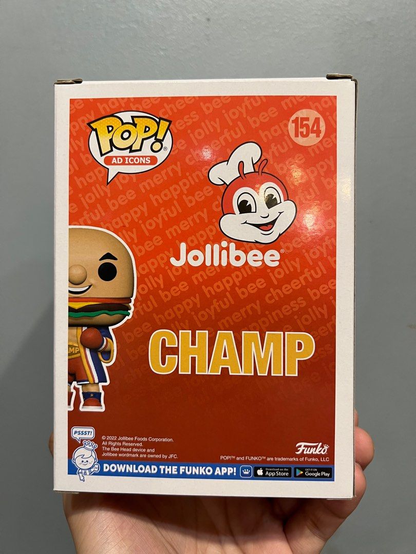 Jollibee Funko Pop (Champ Funko Pop) Jollibee Champ Funko Pop, Hobbies ...