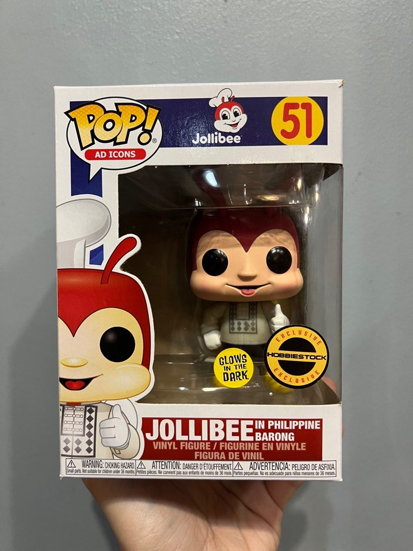 Jollibee Funko Pop (Jollibee Barong Funko Pop) Jollibee Barong Glow In ...