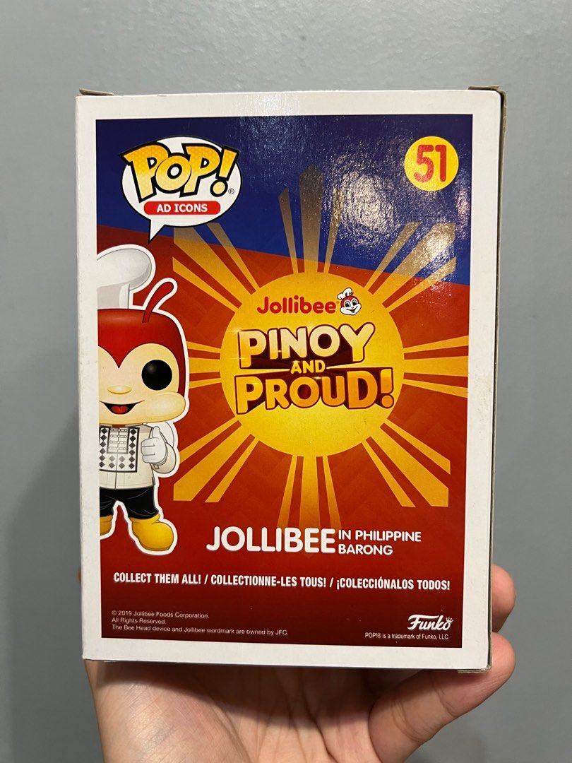 Jollibee Funko Pop (Jollibee Barong Funko Pop) Jollibee Barong Glow In ...