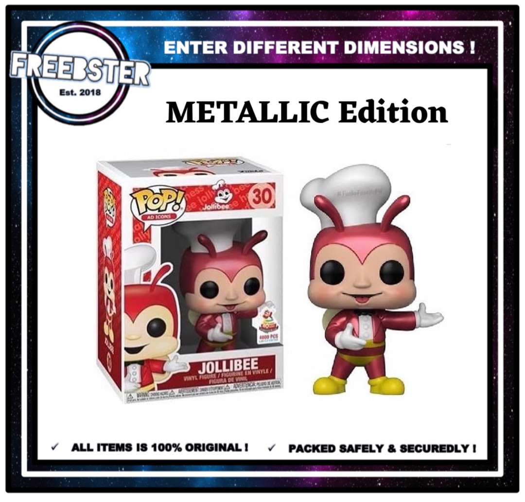 Jollibee Funko Pop (Jollibee Metallic Funko Pop) LE 4,000 pcs, Hobbies ...
