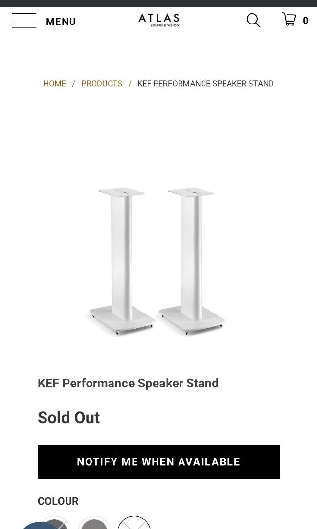 KEF Performance Stand - White, TV & Home Appliances, TV & Entertainment ...