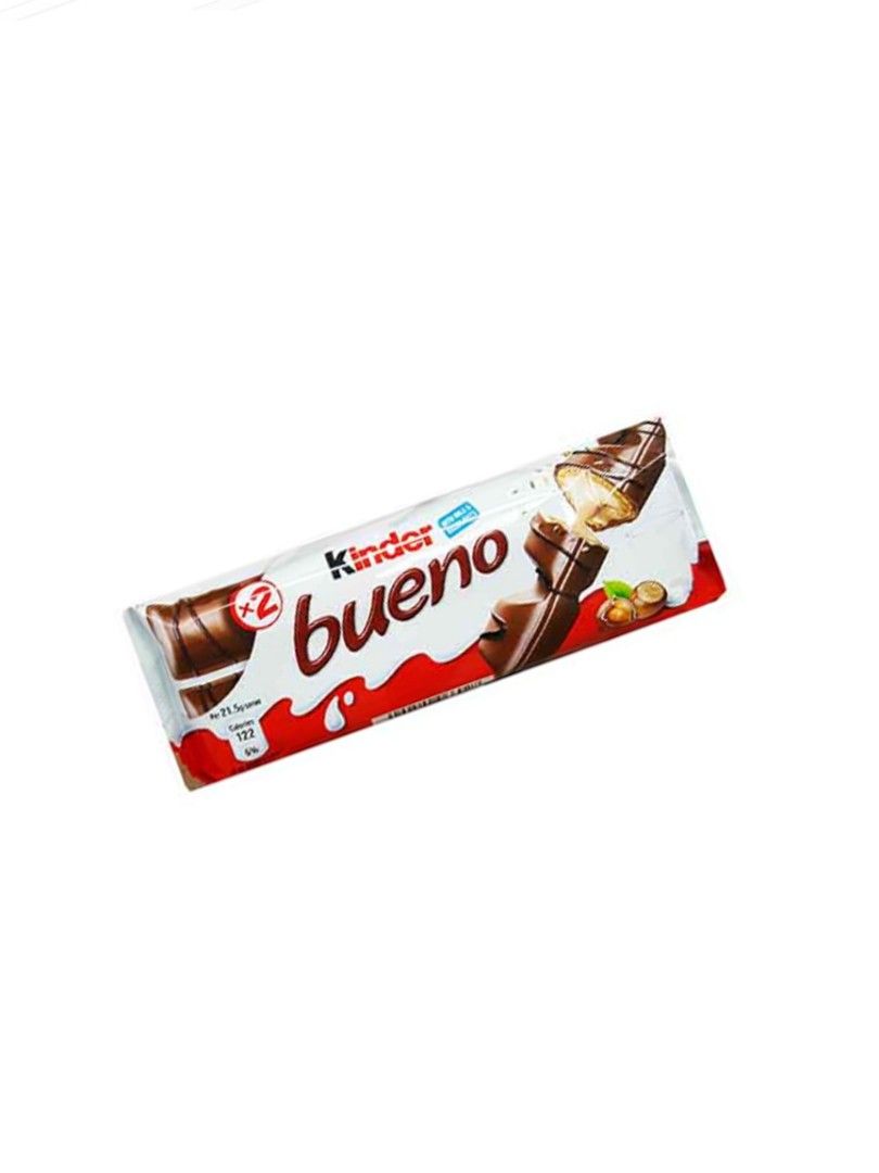 Kinder Bueno chocolate wafer biscuits milk hazelnut filling chocolate ...