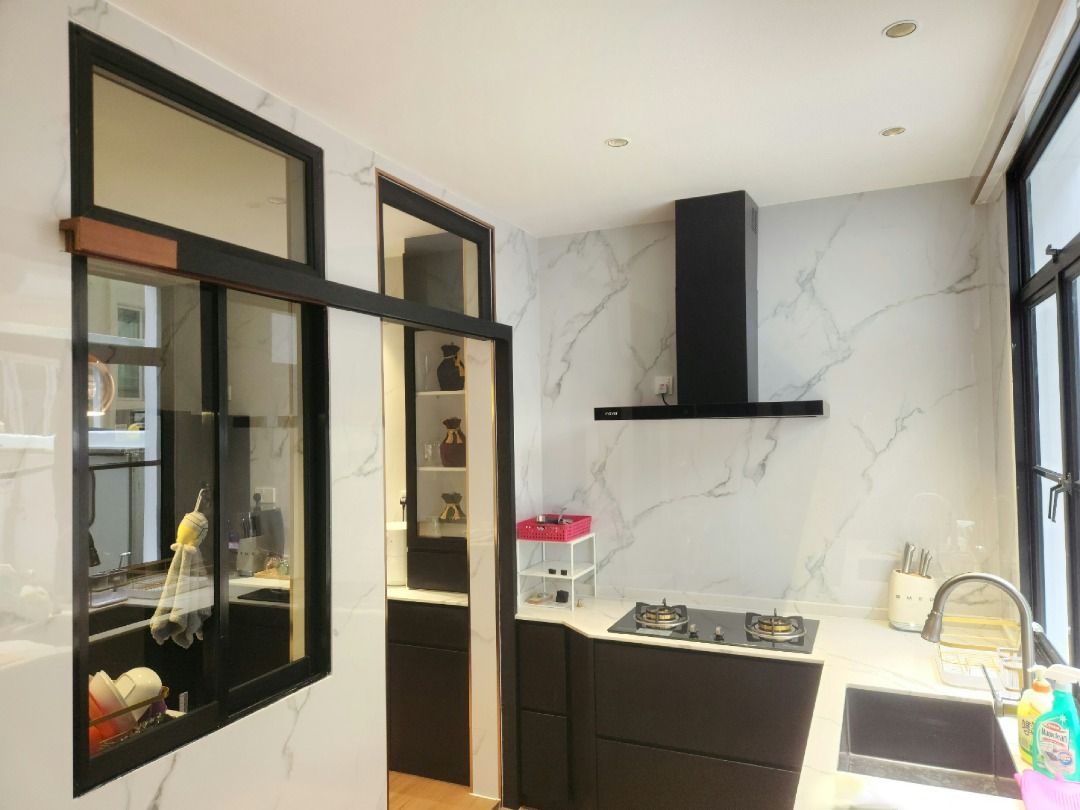 KITCHEN WALL PANEL PVC RIGID BOARD & VINYL FLOORING PACKAGE, Furniture ...